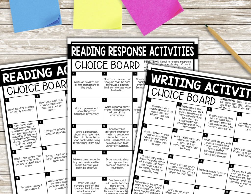 5 Reasons to Use Choice Boards in Your Classroom - The Collaborative Class
