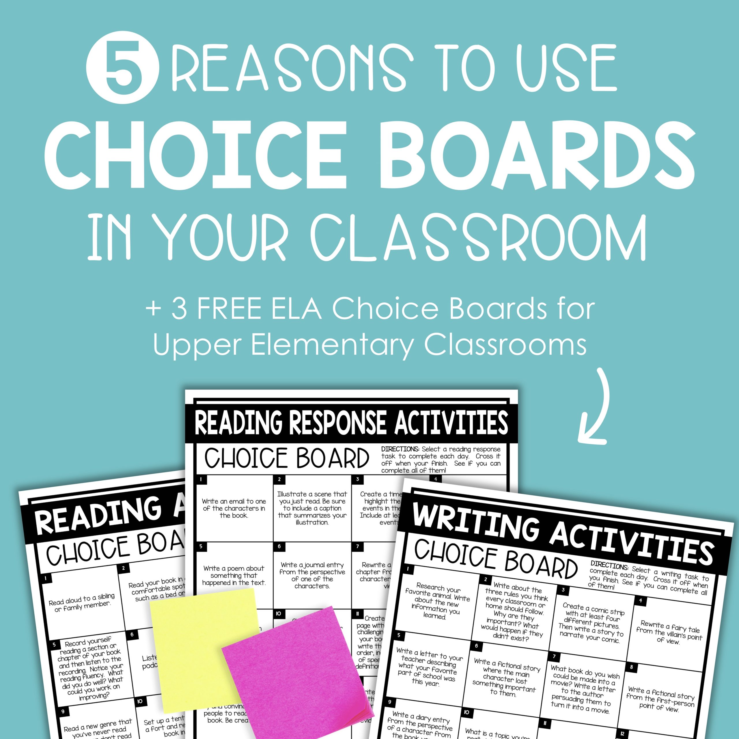 choice-boards-reasons - The Collaborative Class