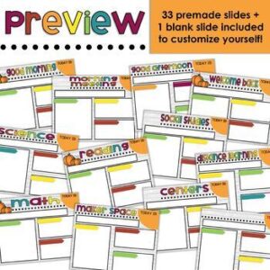 Assignment Slides | Fall Themed | Customizable | Distance Learning - The Collaborative Class