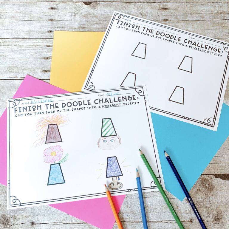 Finish the Doodle Challenge Freebies - The Collaborative Class
